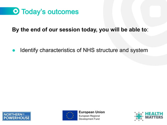 Excel in Health webinar series: The NHS landscape | PPT