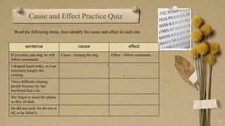 cause and effect | PPT