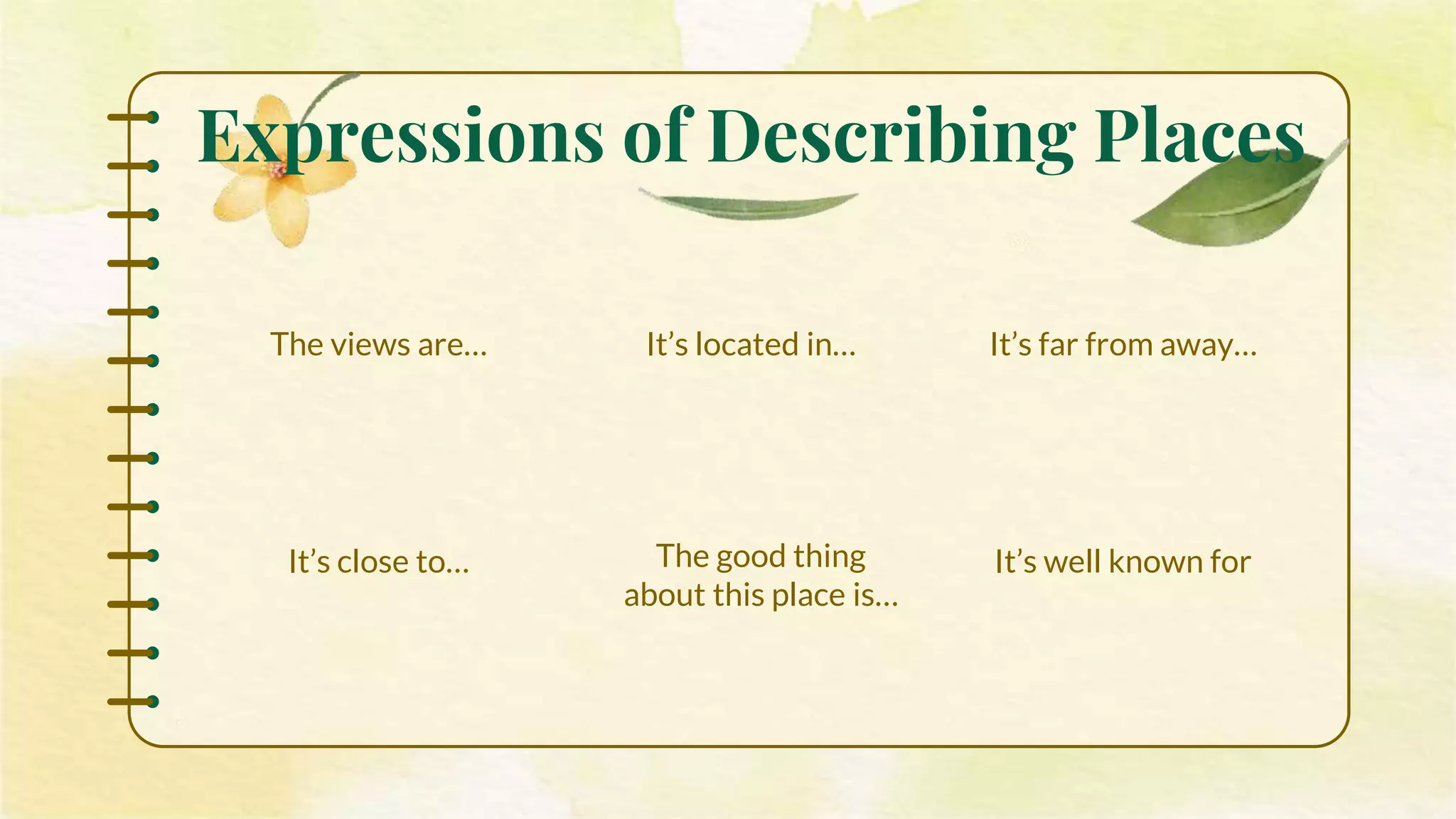 Eii3 DESCRIBING PEOPLE, PLACES AND THINGS | PPTX