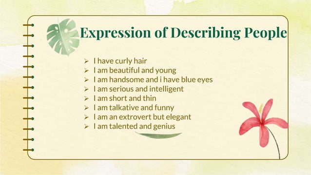 Eii3 DESCRIBING PEOPLE, PLACES AND THINGS | PPTX | Hotel Properties ...