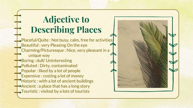 Eii3 DESCRIBING PEOPLE, PLACES AND THINGS | PPTX | Hotel Properties ...