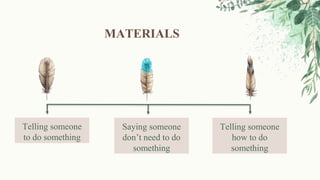 The expression of telling someone to do something | PPTX