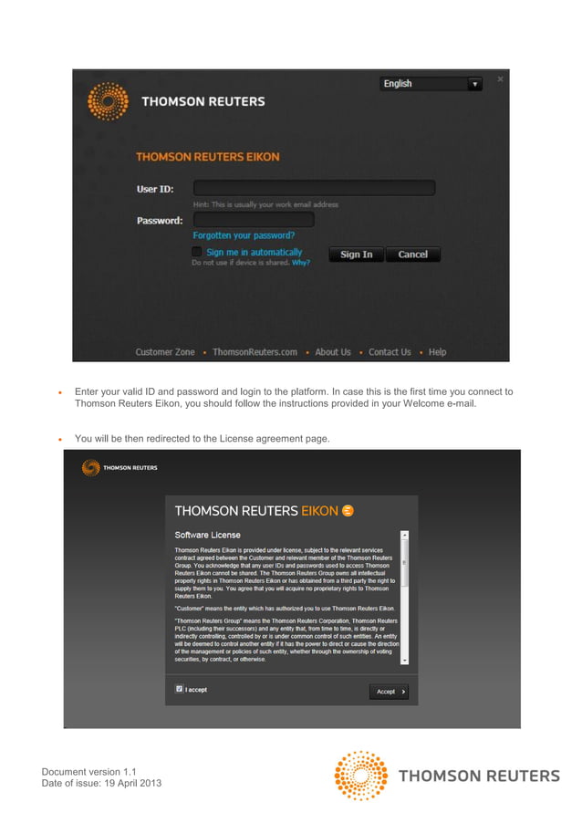 Eikon3 getting startedguide_v1.1 | PDF | Operating Systems | Computer ...
