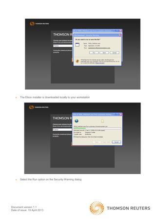 Eikon3 getting startedguide_v1.1 | PDF | Operating Systems | Computer ...