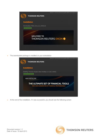 Eikon3 getting startedguide_v1.1 | PDF | Operating Systems | Computer ...