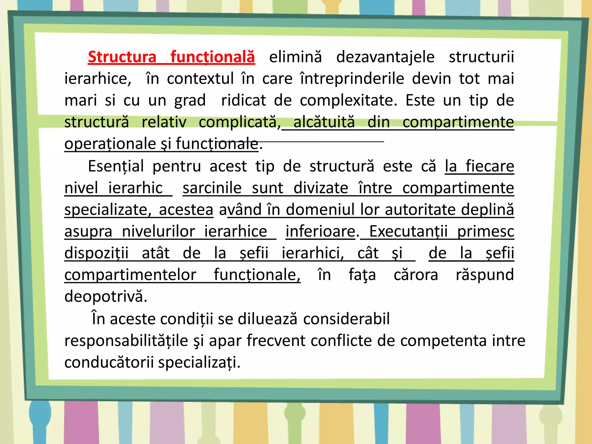 Tipuri de structuri organizatorice | PPTX