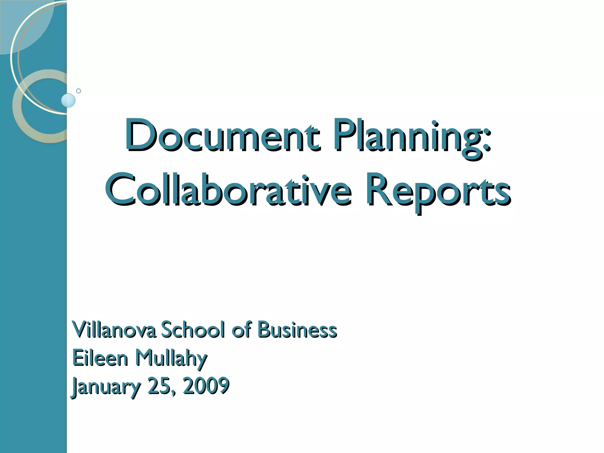 Eileen Mullahy Document Planning | PPT