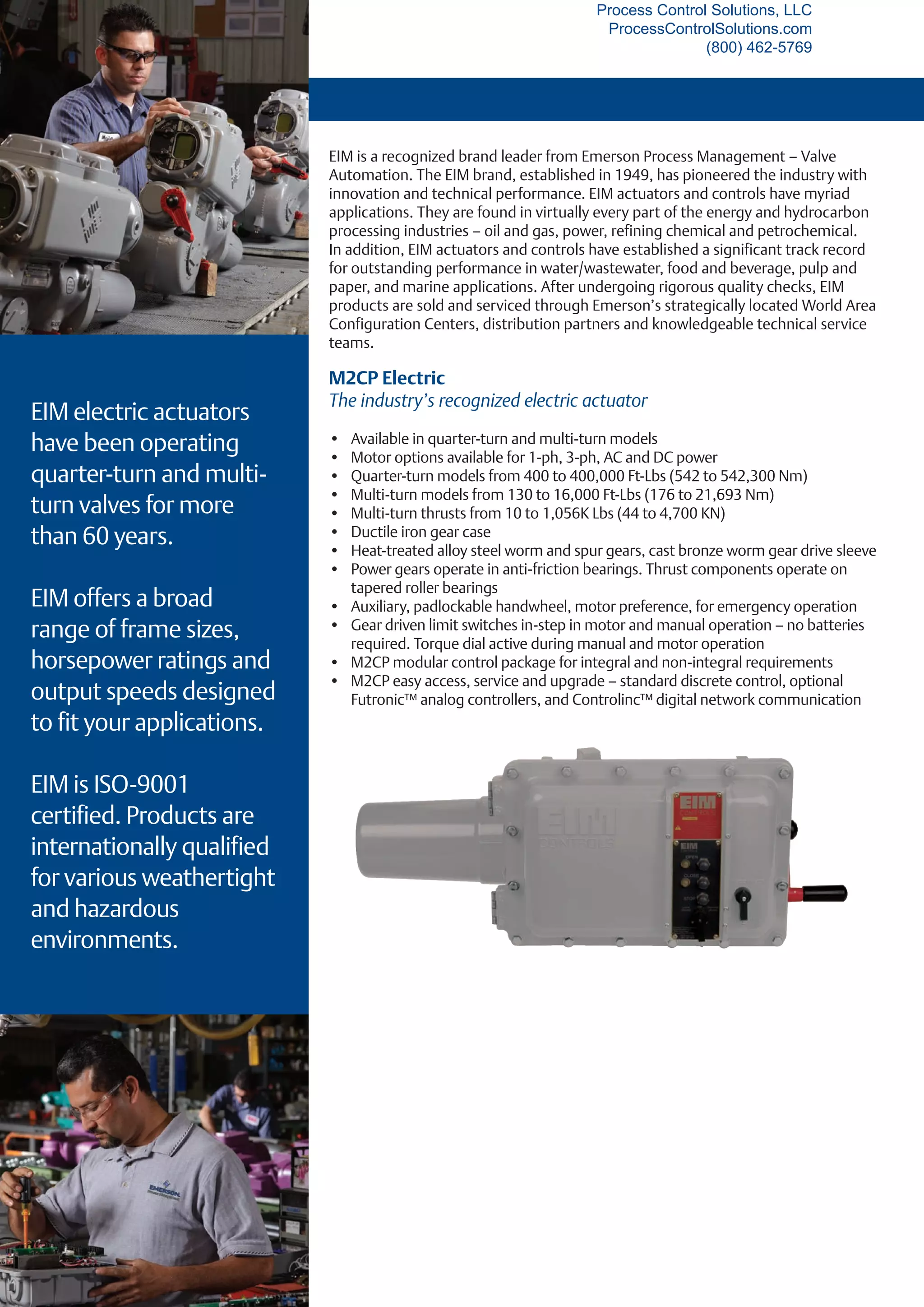 EIM Electric Valve Actuator Product Selection Guide | PDF