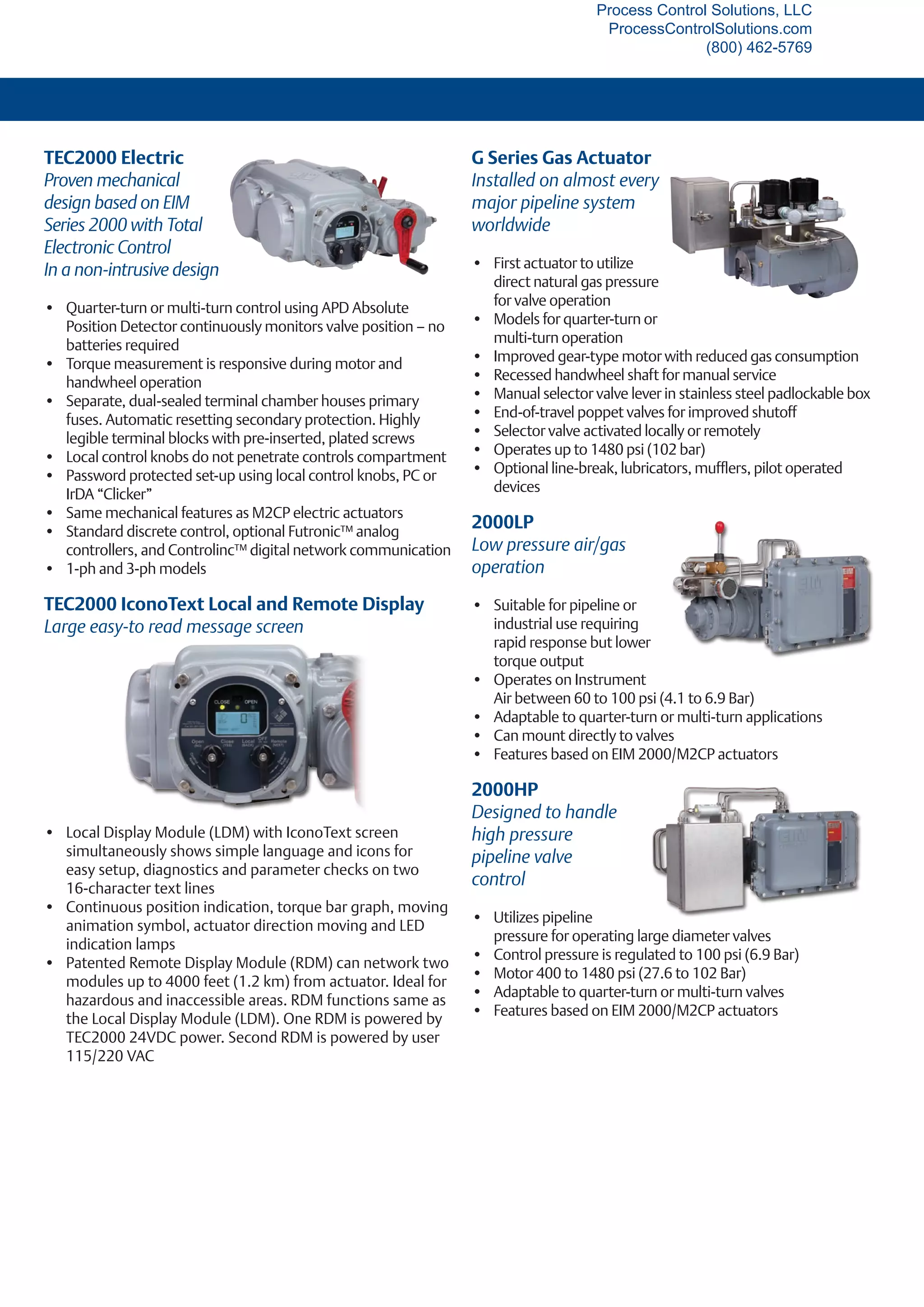 EIM Electric Valve Actuator Product Selection Guide | PDF