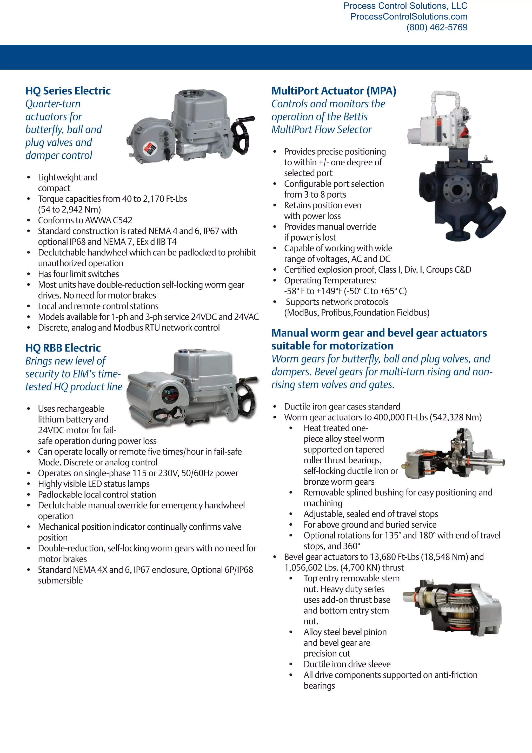EIM Electric Valve Actuator Product Selection Guide | PDF