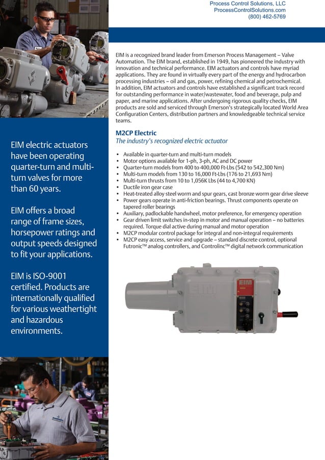 EIM Electric Valve Actuator Product Selection Guide | PDF