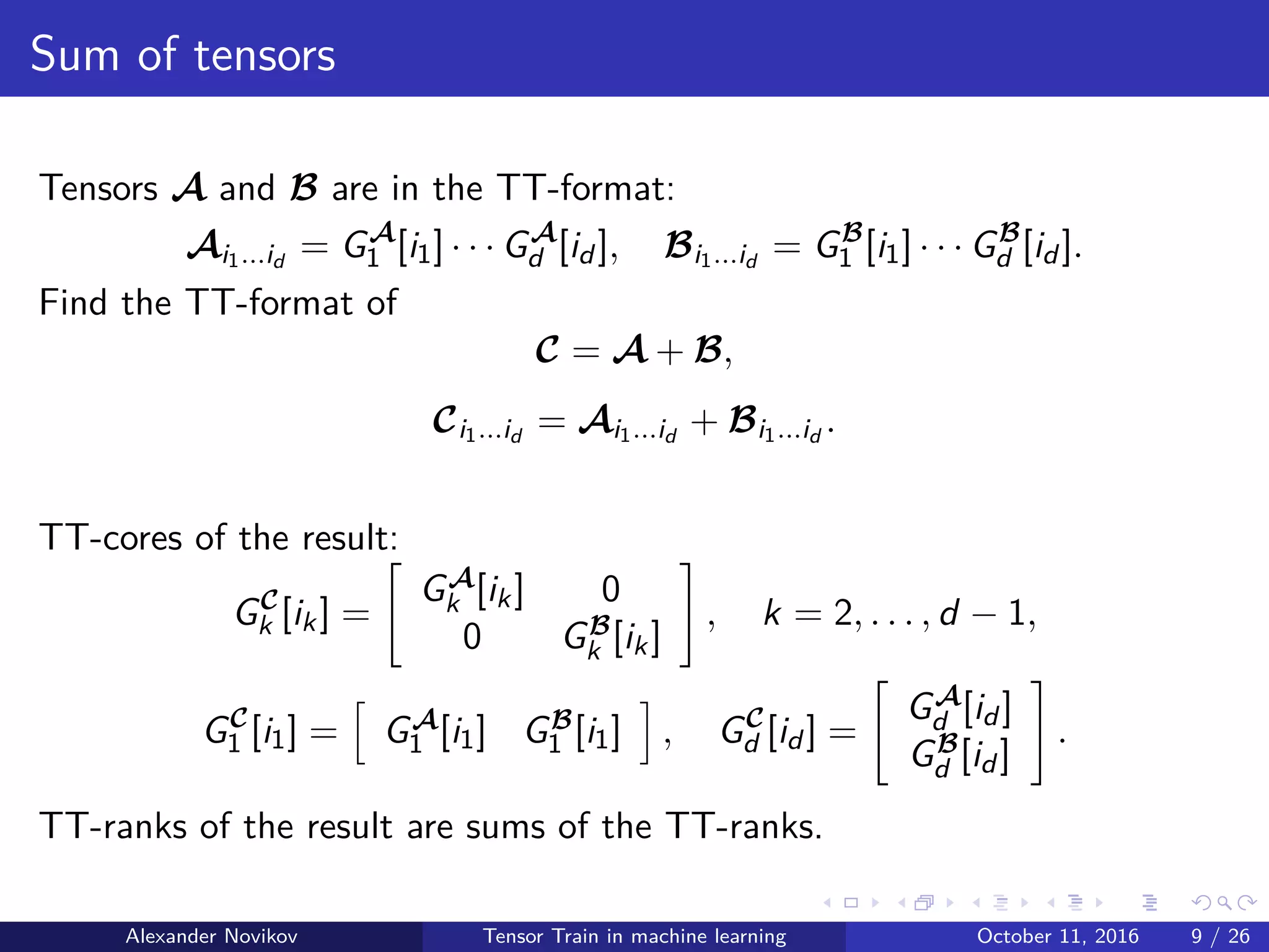Tensor Train Decomposition In Machine Learning Ppt