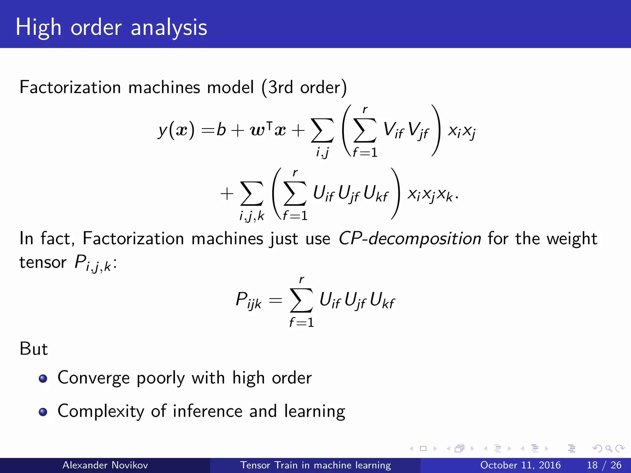 Tensor Train Decomposition In Machine Learning Ppt