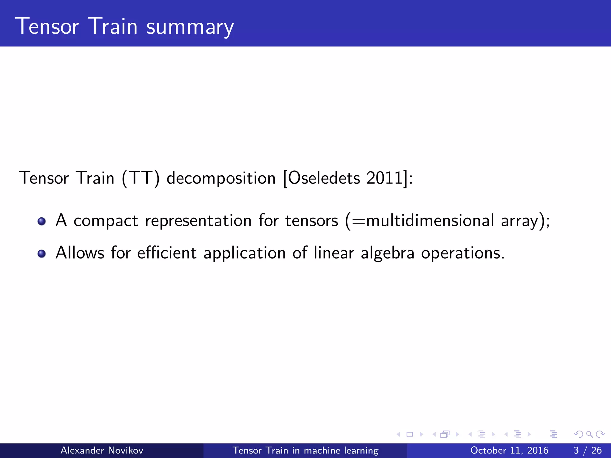 Tensor Train decomposition in machine learning | PDF | Technology & Computing