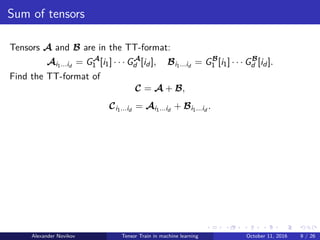 Tensor Train decomposition in machine learning | PDF