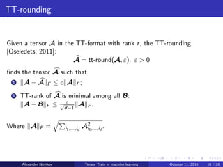 Tensor Train decomposition in machine learning | PDF | Technology & Computing