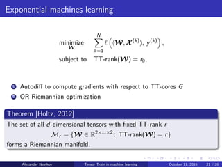 Tensor Train decomposition in machine learning | PDF | Technology & Computing