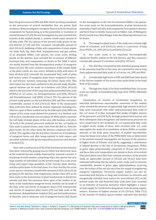 Biocycling of Fractional Fatty Acid Components of Lipids in Mangrove ...