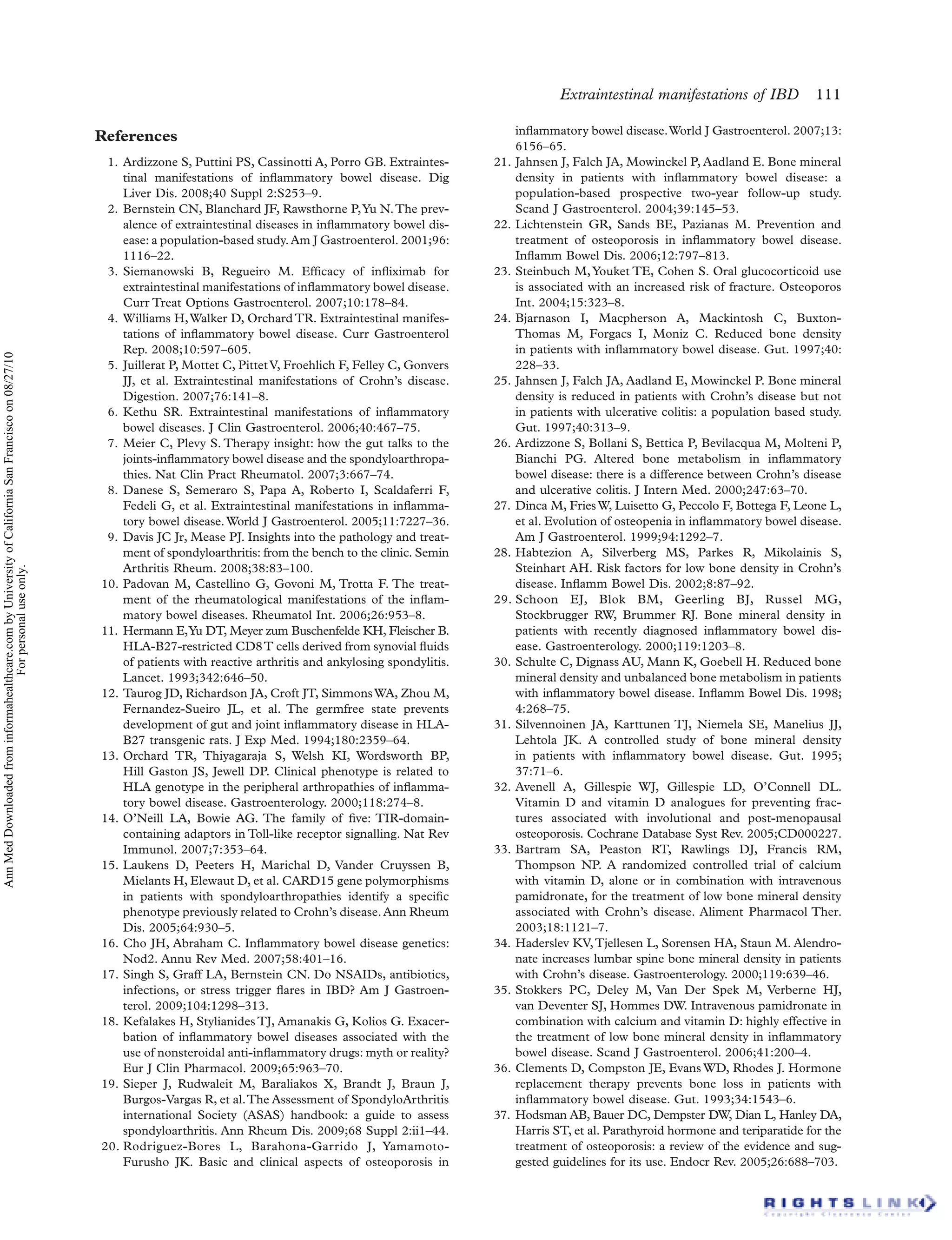 Eimibd - Extraintestinal manifestations of inflammatory bowel desease ...