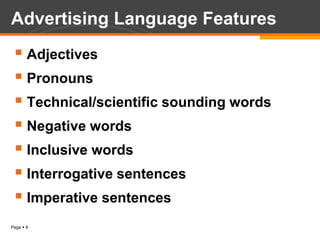 English in the Media: Advertising Techniques | PDF