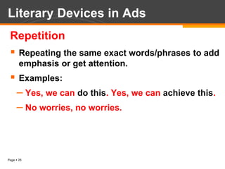 Repetition Advertising Examples