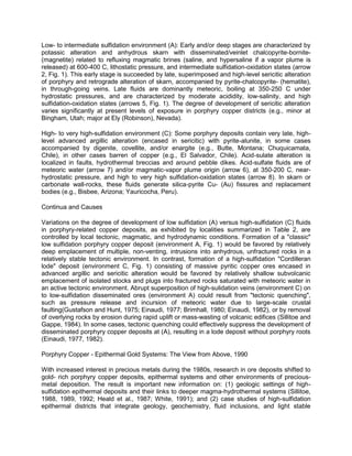 Einaudi 1994 High Sulfidation and Low Sulfidation Porphyry CopperSkarn ...