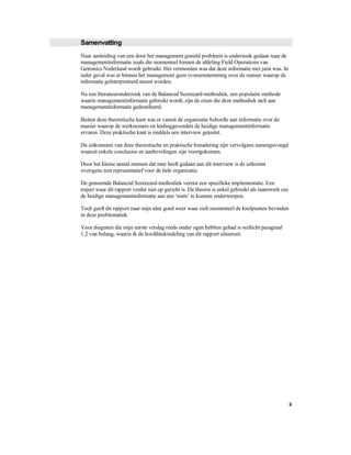 Managementinformatie en de Balanced Scorecard bij Getronics | PDF