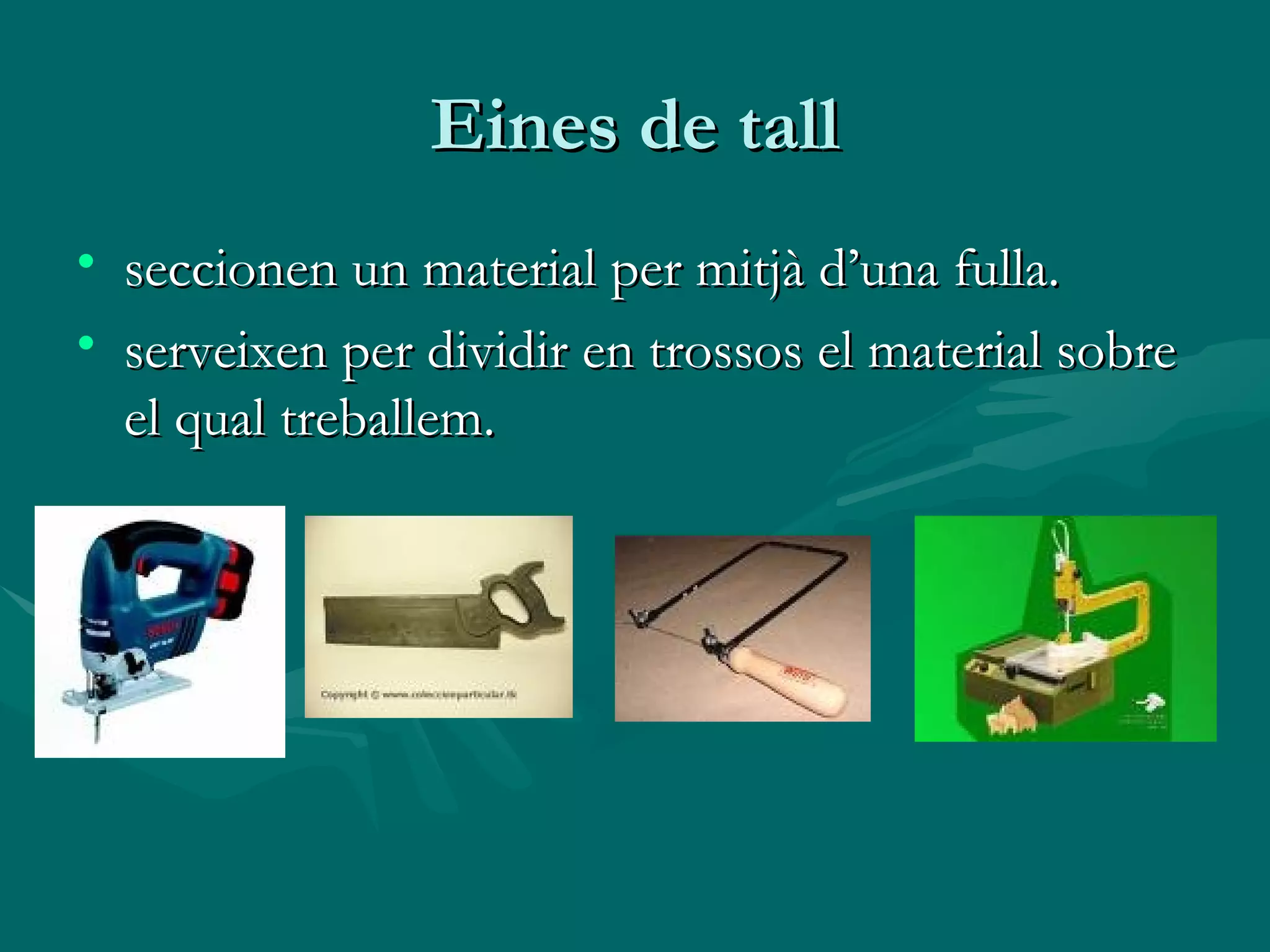 Eines Del Taller De Tecnologia | PPT
