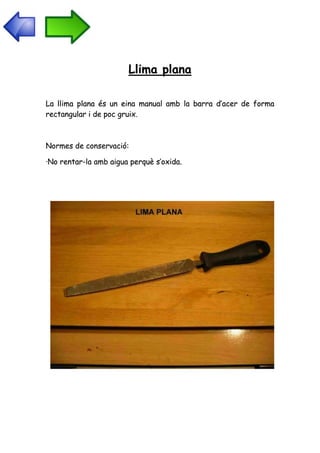 Eines de desbastar, ajustar i polir | DOCX