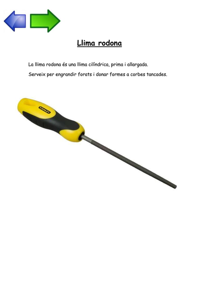 Eines de desbastar, ajustar i polir | DOCX