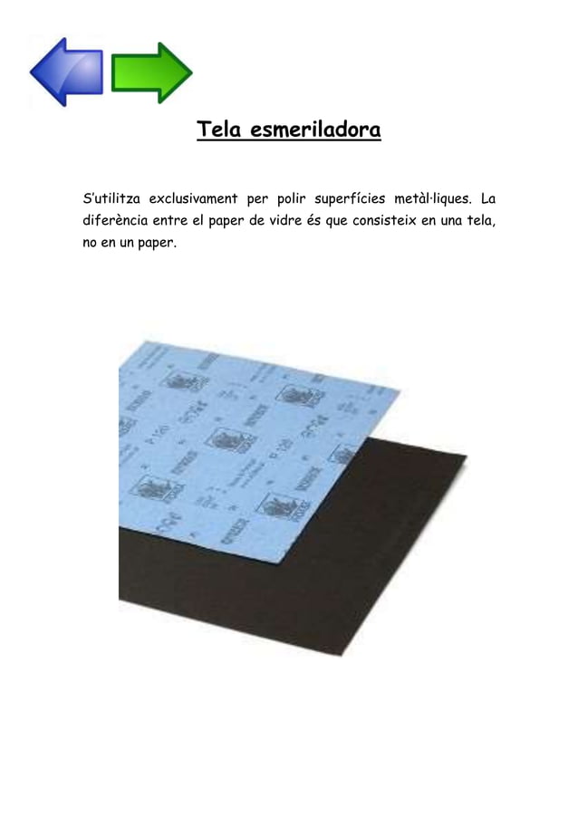 Eines de desbastar, ajustar i polir | DOCX