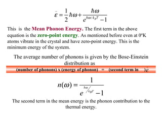 Einestein model density of states | PPT