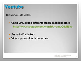 Eines Web 2 a la Biblioteca Popular d'Ulldecona | PPT