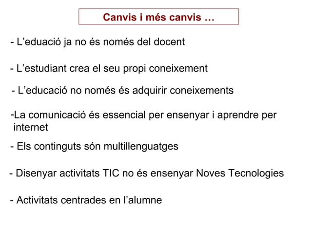 Eines web 20 i el treball cooperatiu a classe | PPT