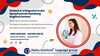 Einfach & erfolgreich in der Sprachschule Hamburg Englisch lernen! | PPT