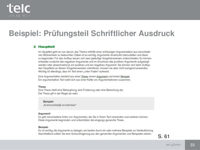 Telc C1 Redemittel Telc C1 Schriftlicher Ausdruck Beispiel Deutsch