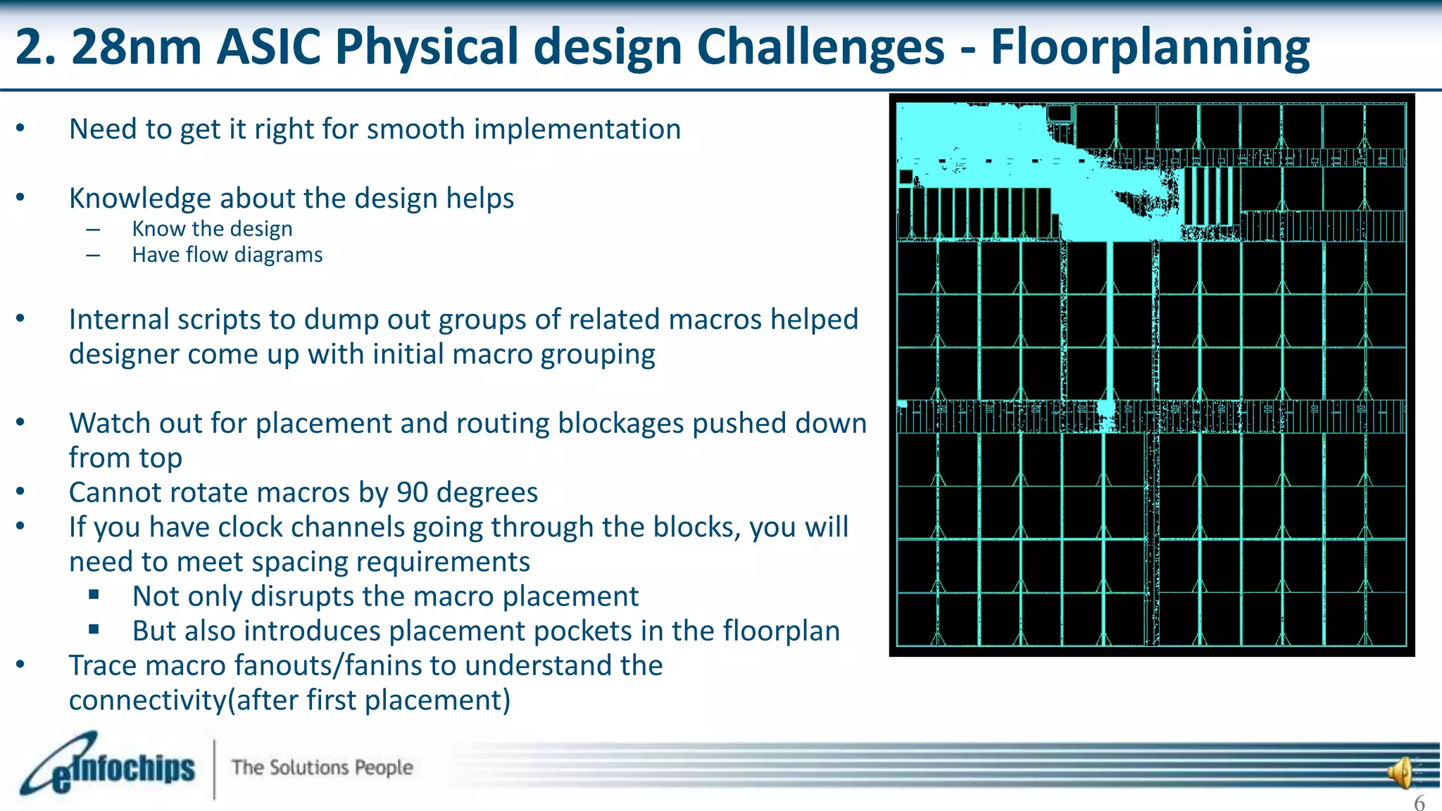 Physical Design Flow Challenges at 28nm on Multi-million Gate Blocks | PPTX