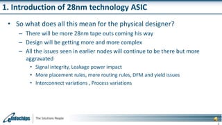 Physical Design Flow Challenges at 28nm on Multi-million Gate Blocks | PPTX