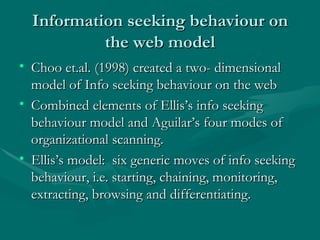 Information Seeking Behaviour Models | PPT
