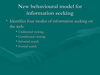Information Seeking Behaviour Models | PPT