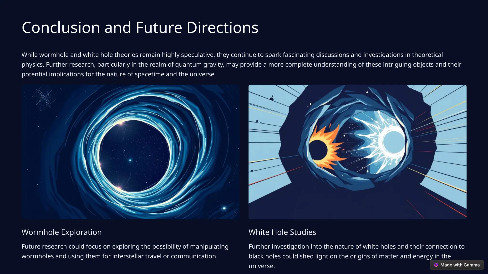 Einstein-Rosen-Bridge, Wormholes and time travel possibilities | PPTX