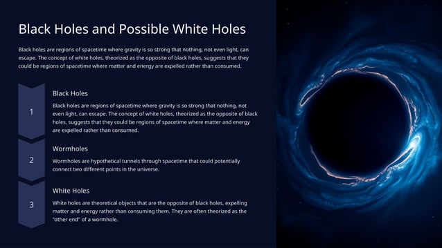 Einstein-Rosen-Bridge, Wormholes and time travel possibilities | PPTX ...