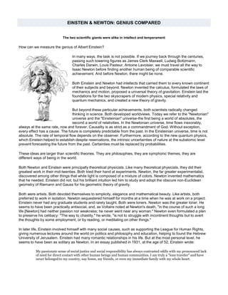 Einstein and newton compared(1) | PDF