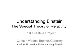 Einstein: The Special Theory of Relativity - final creative project | PPT