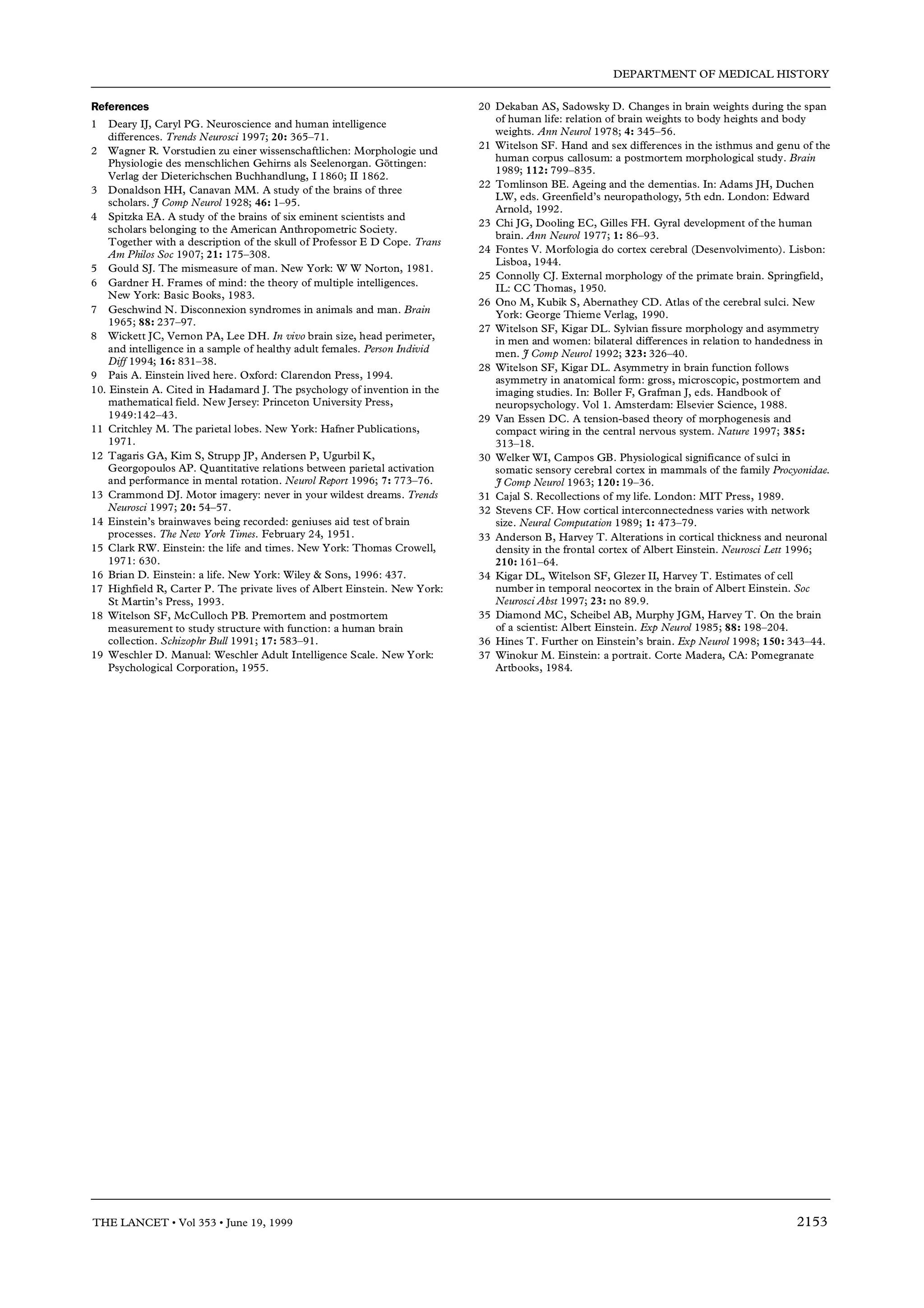 Einstein lancet '99 | PDF