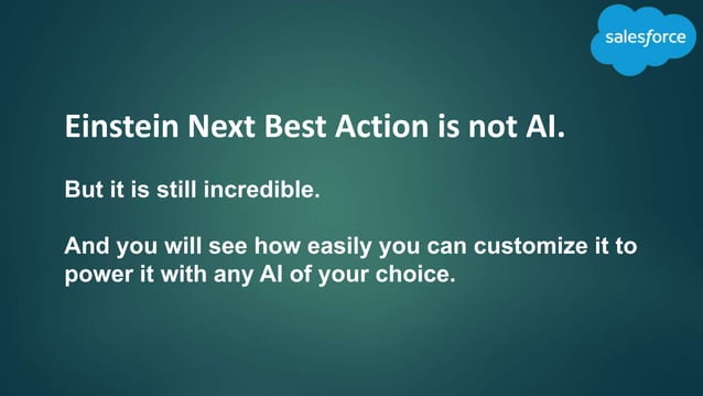 Einstein Next Best Action (NBA) | PPTX | Computer Software and ...