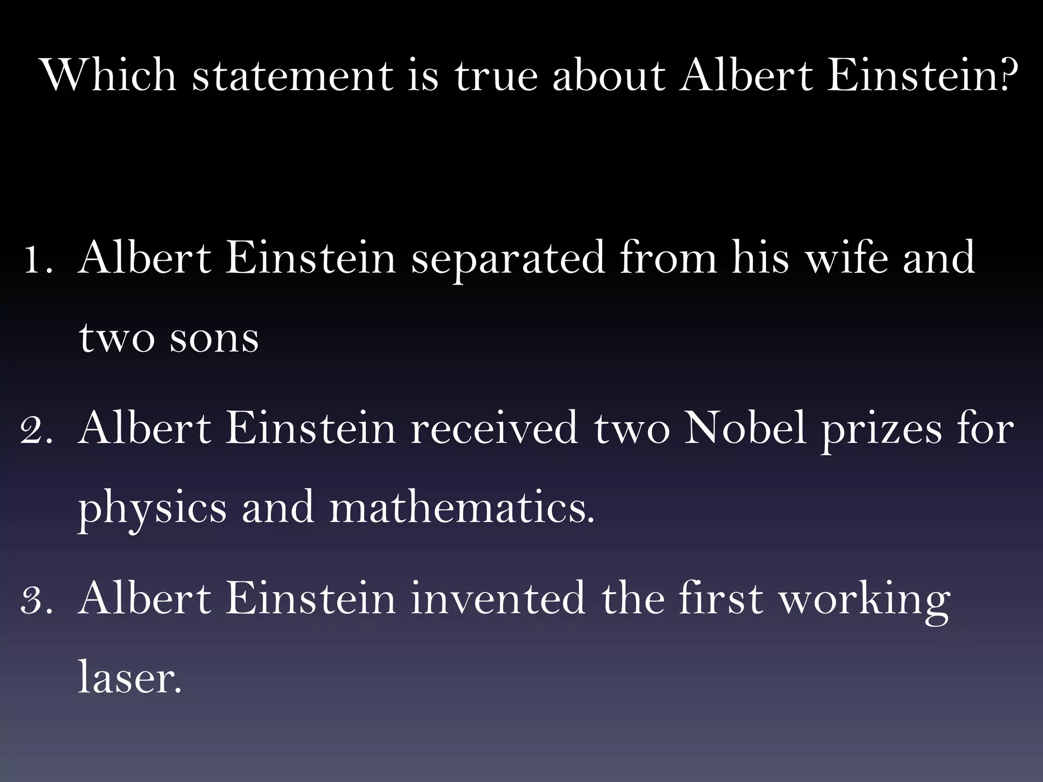 Einstein Quiz for Turning Point | PPT