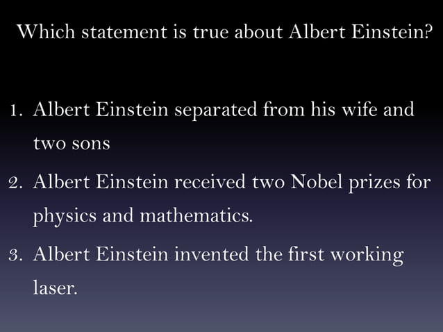Einstein Quiz for Turning Point | PPT