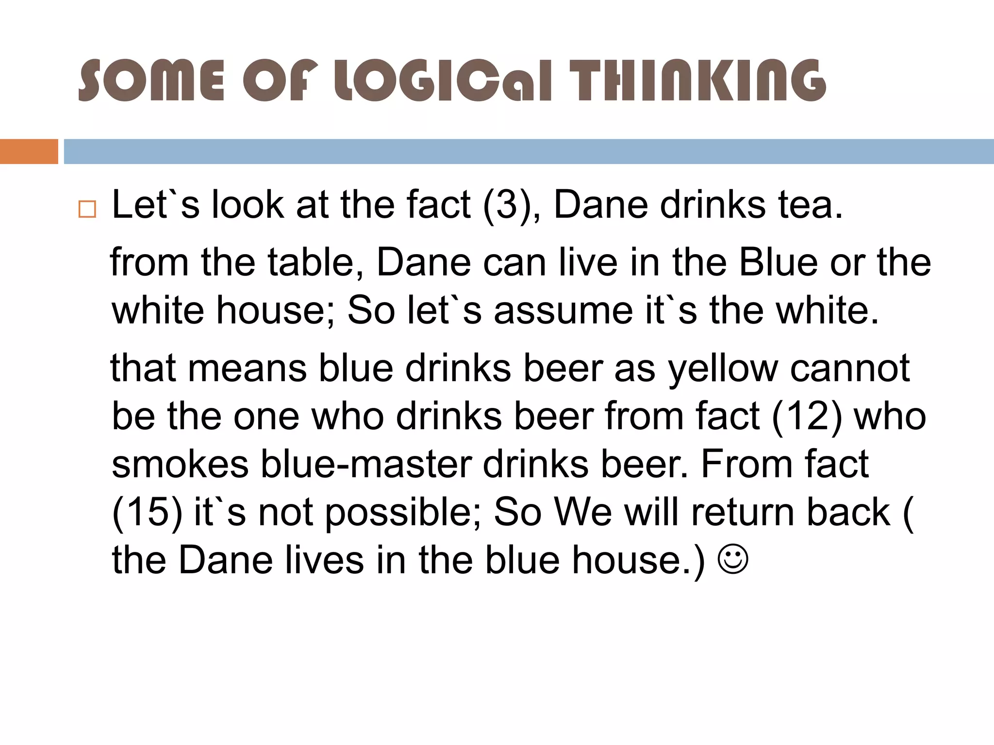 Einstein riddle solution | PPSX