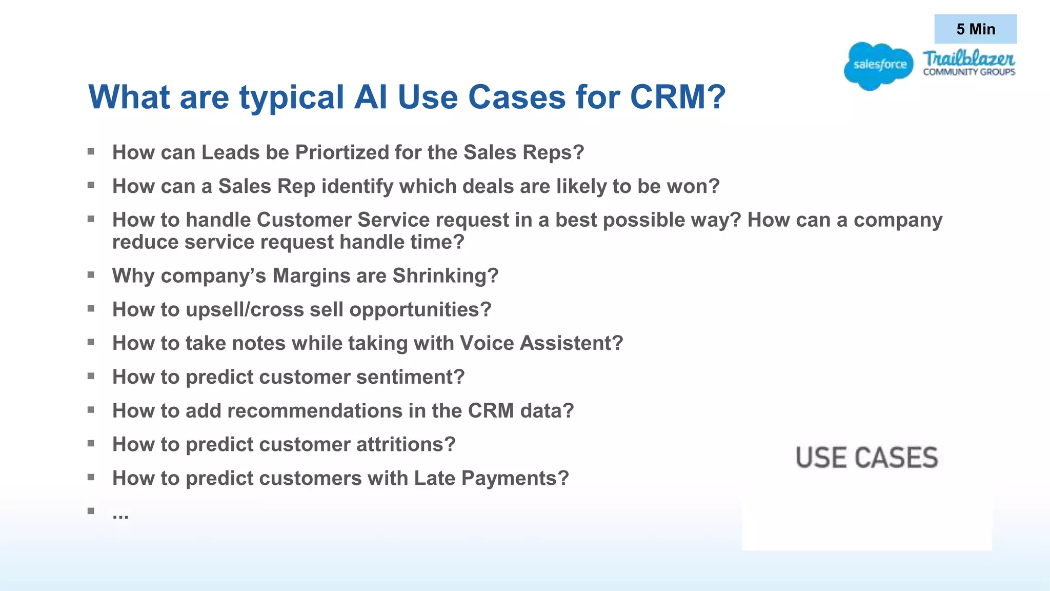 Salesforce Einstein: Use Cases and Product Features | PPTX